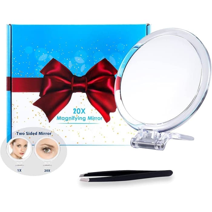 Makeup mirror - 20x magnifying hand mirror two sided use for makeup ...